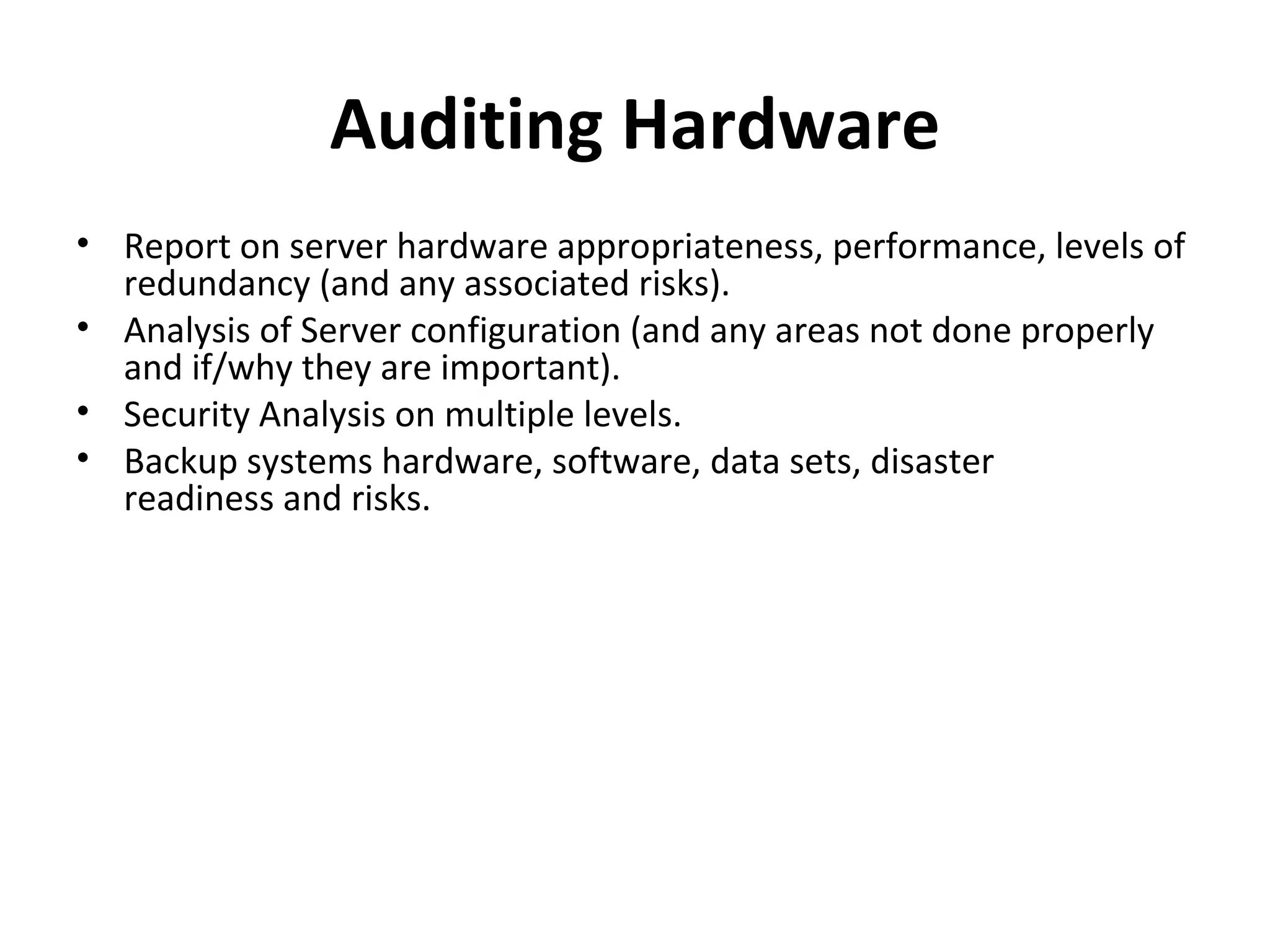 Audit of it infrastructure | PPT