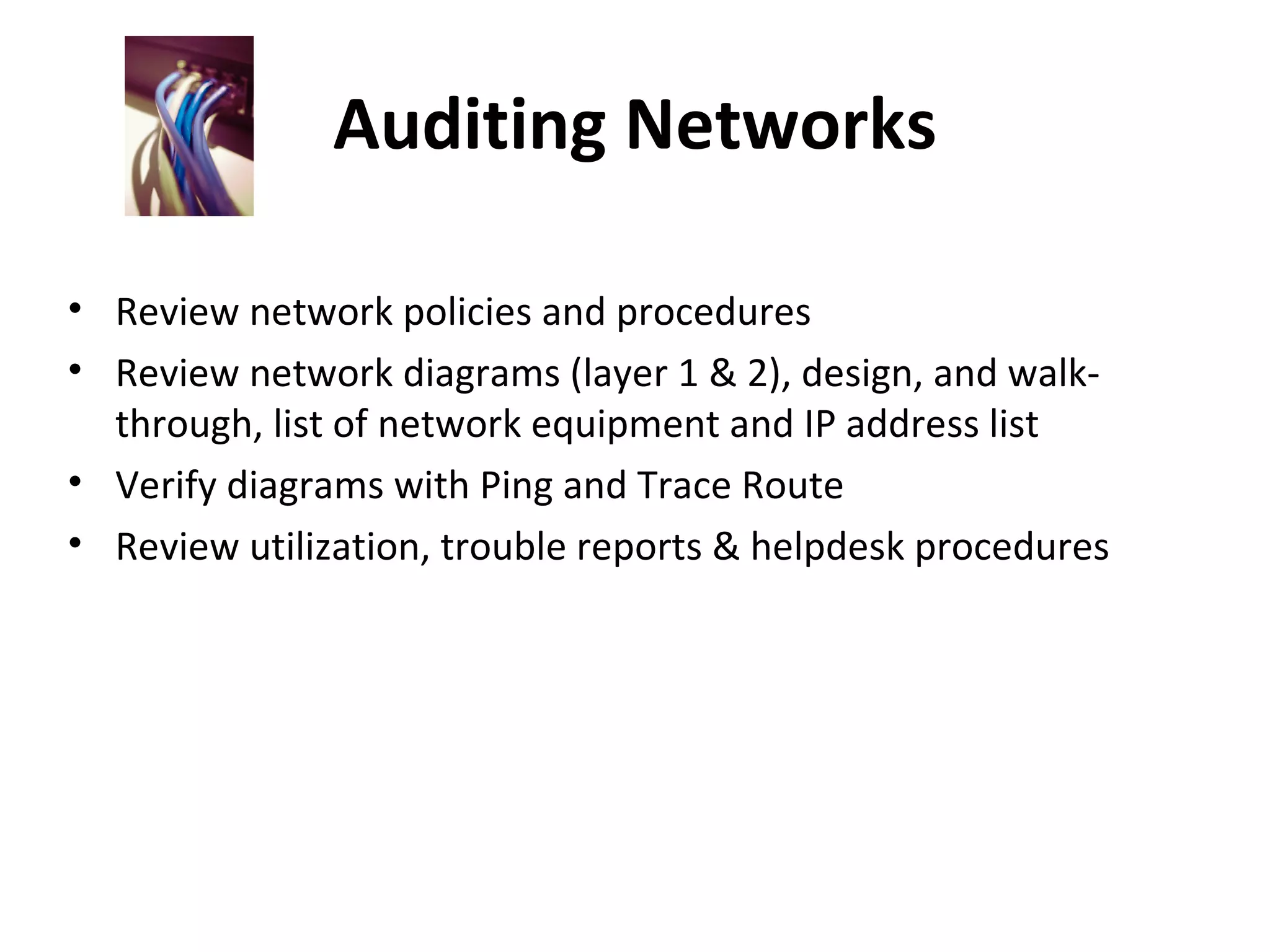 Audit of it infrastructure | PPT