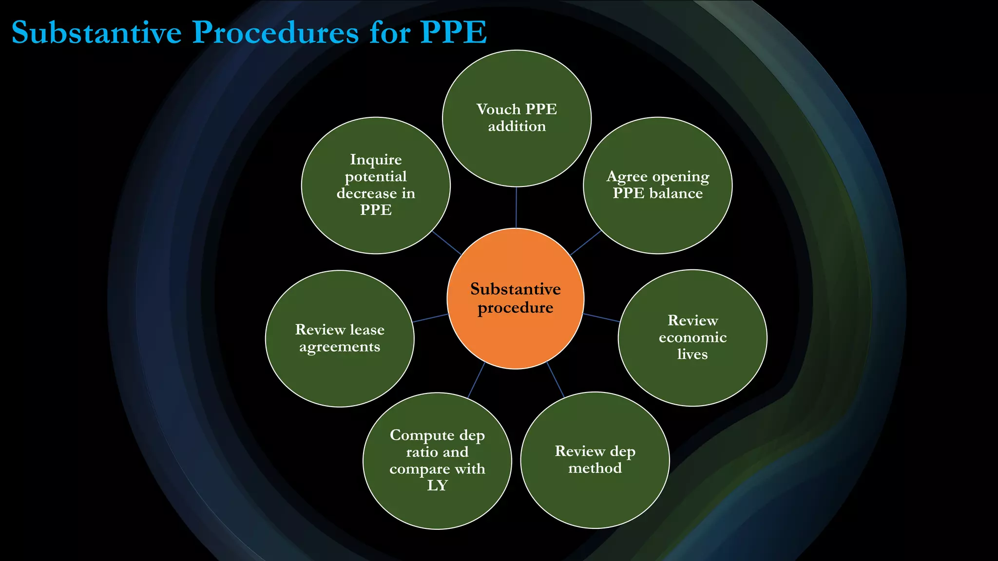 Audit of property plant & equipment (PPE) and cash & cash equivalents ...