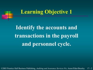 Audit of the payroll and personnel cycle | PPT