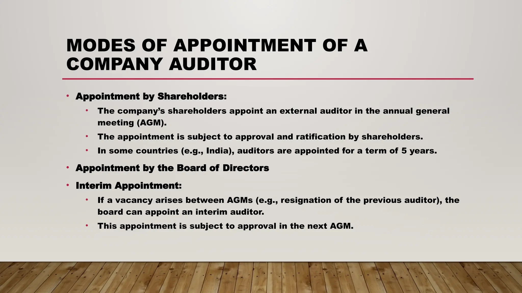 AUDITOR APPOINTMENT ,RIGHTS AND DUTIES.pptx