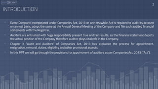 Appointment of Statutory Auditor | PPTX