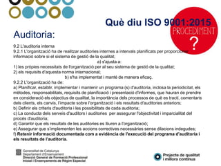 AUDITORIA INTERNA ISO 9001 -PQiMC- | PPT