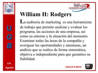 Auditoria de mercadotecnia, 22 08-14 | PPT