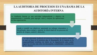 Auditoria de procesos | PPTX
