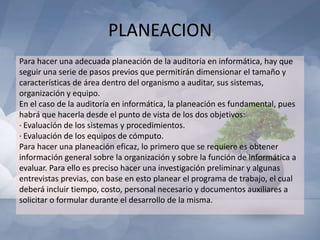 Auditoria de sistemas | PPTX