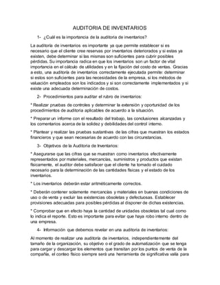 Auditoria inventario | DOCX