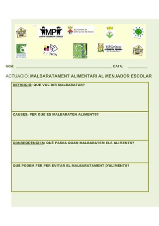 Auditoria menjador malbaratament alimentari | DOC