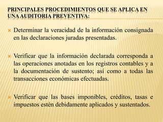Auditoria tributaria preventiva | PPTX