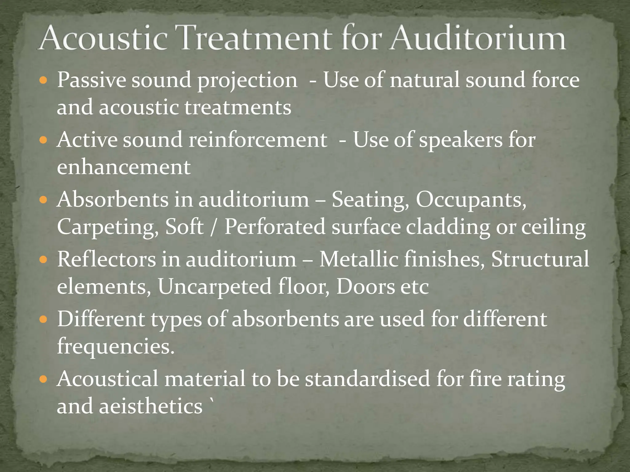 Auditorium design architectural regulations and thumb rule proportions.pptx