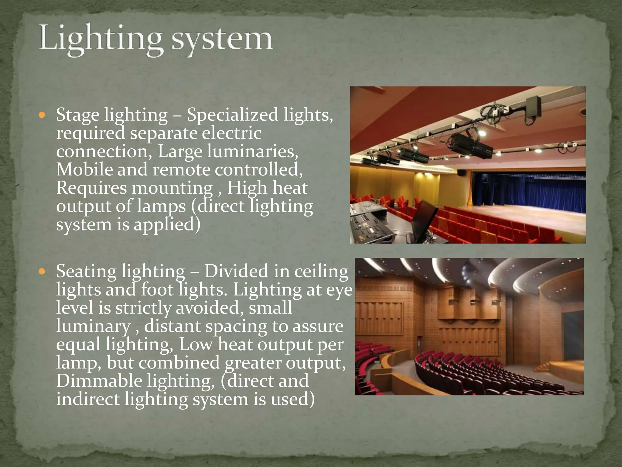 Auditorium design architectural regulations and thumb rule proportions.pptx