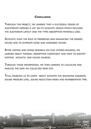 DESKTOP STUDY ON AUDITORIUM[ PETALING JAYA CIVIC CENTRE ] ACOUSTICS ...