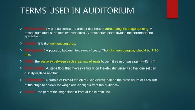 Auditorium design ppt | PPTX