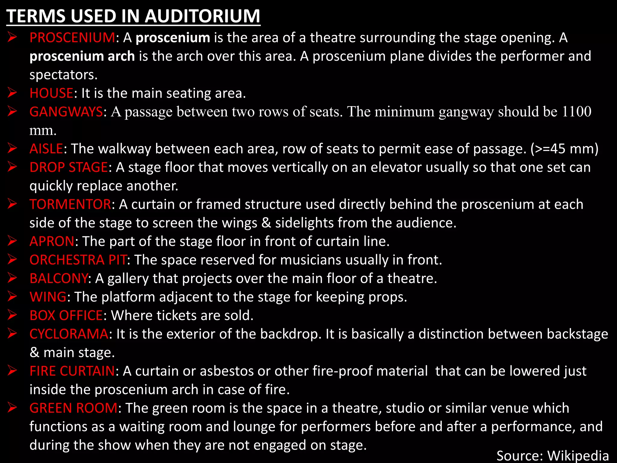 Auditorium Literature Study & Design Considerations | PPTX