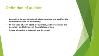 AUDITOR OF JOINT STOCK COMPANIES-QUALIFICATION,DISQUALIFICATION.pptx