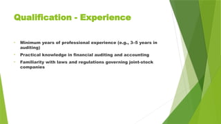 AUDITOR OF JOINT STOCK COMPANIES-QUALIFICATION,DISQUALIFICATION.pptx