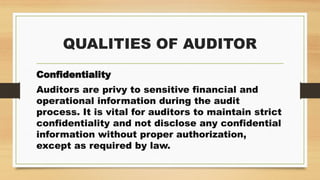 AUDITOR QUALITIES-Analytical skill,Critical thinking | PPTX