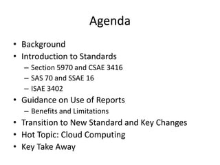 Auditor Reporting on Controls at Service Organizations | PPTX