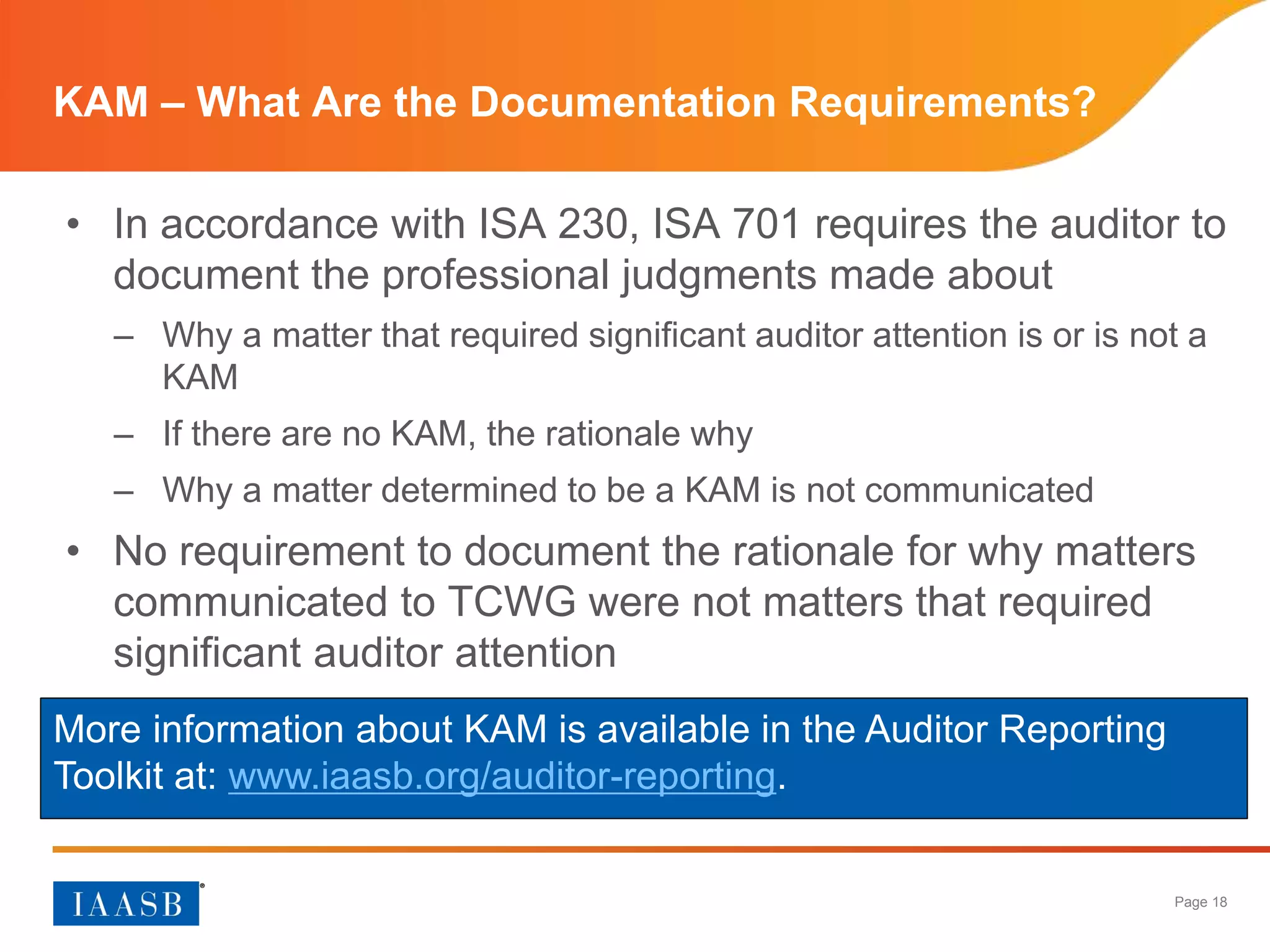 Slide Presentation in Support of the IAASB’s New and Revised Auditor ...