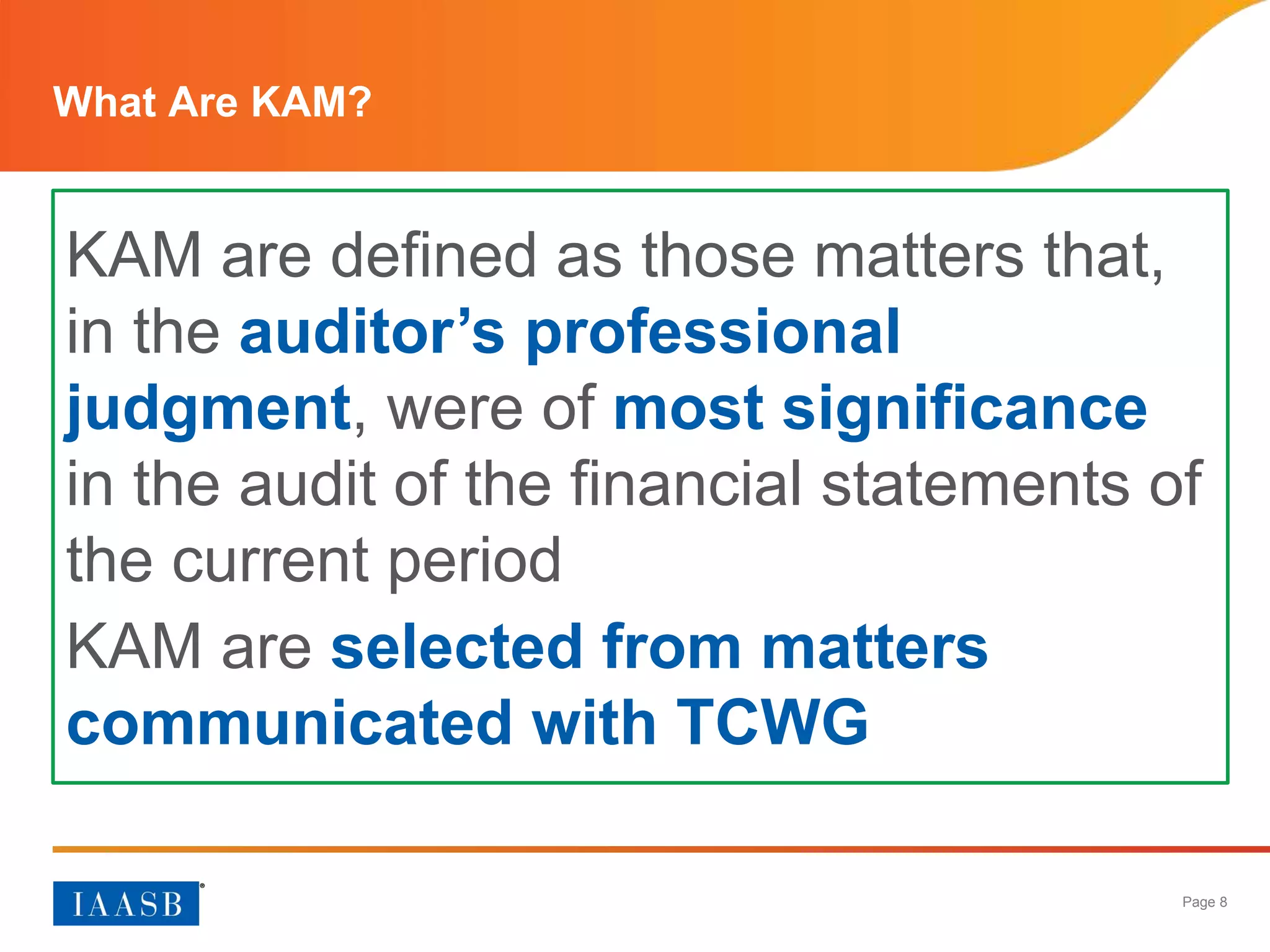 Slide Presentation in Support of the IAASB’s New and Revised Auditor ...