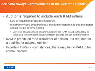 Slide Presentation in Support of the IAASB’s New and Revised Auditor ...