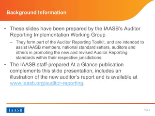 Slide Presentation in Support of the IAASB’s New and Revised Auditor ...