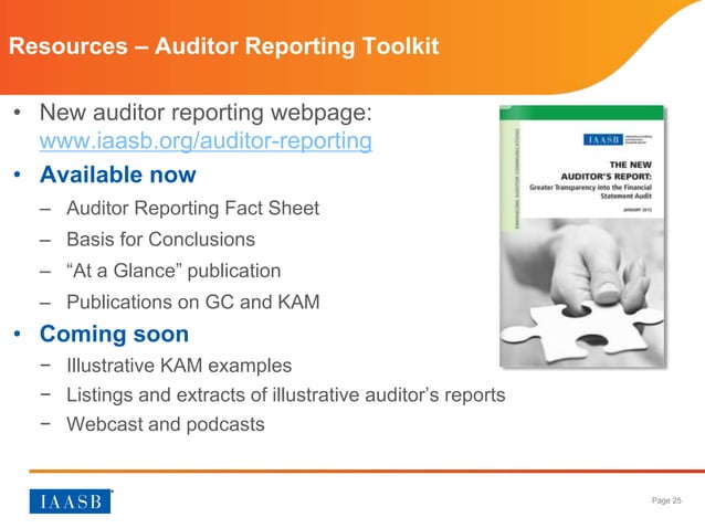 Slide Presentation in Support of the IAASB’s New and Revised Auditor ...