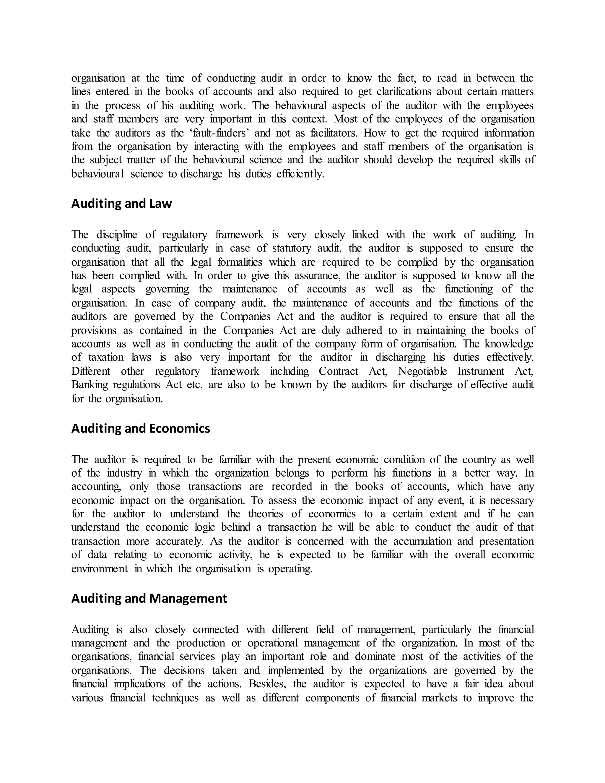 Auditors independence, Auditing , Economics and Management | DOC