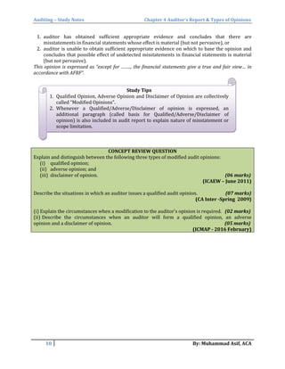 AUDITOR'S REPORT AND TYPES OF OPINIONS | PDF | Business Accounting ...