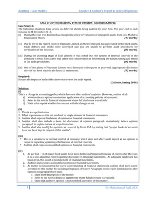 AUDITOR'S REPORT AND TYPES OF OPINIONS | PDF