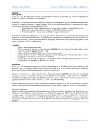 AUDITOR'S REPORT AND TYPES OF OPINIONS | PDF
