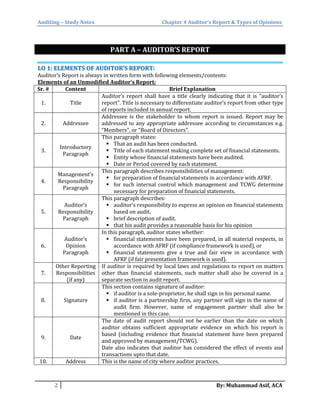 AUDITOR'S REPORT AND TYPES OF OPINIONS | PDF | Business Accounting ...