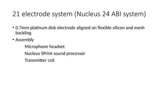 Auditory Brainstem Implant Presentations | PPTX