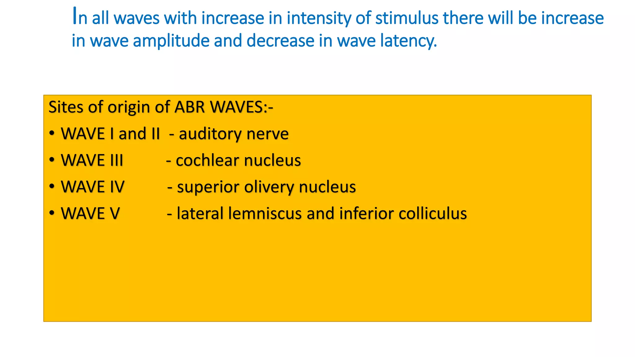 Auditory brainstem response | PPTX