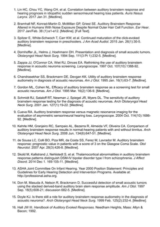 Auditory brainstem response audiometry overview, physiology ...