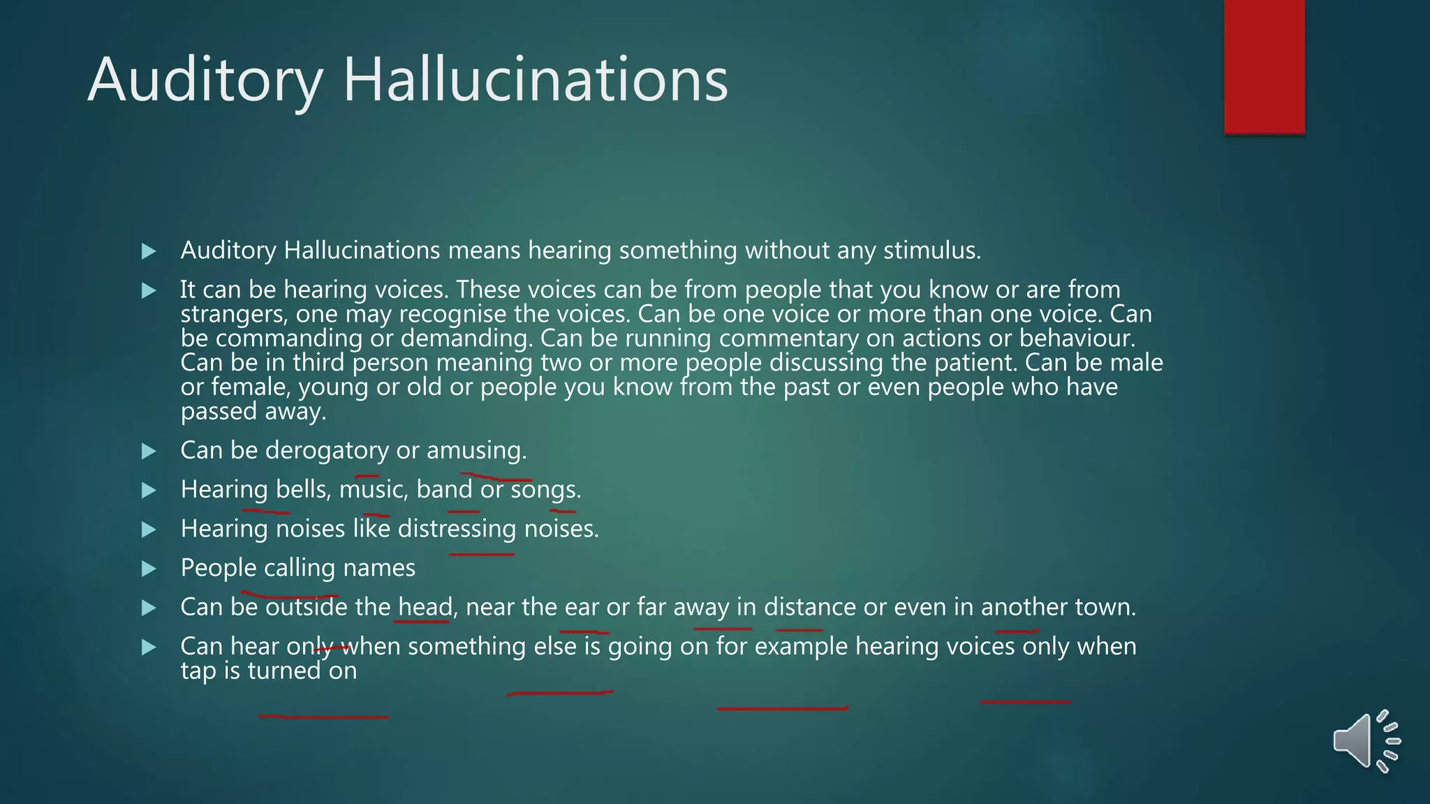 Auditory hallucinations | PPTX