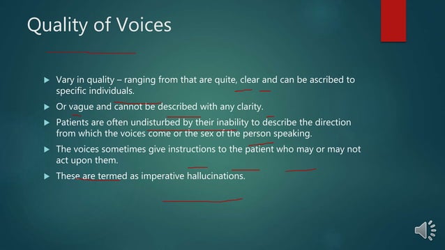 Auditory hallucinations | PPTX | Brain and Nervous System Disorders ...