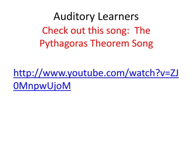 Auditory learners | PPT