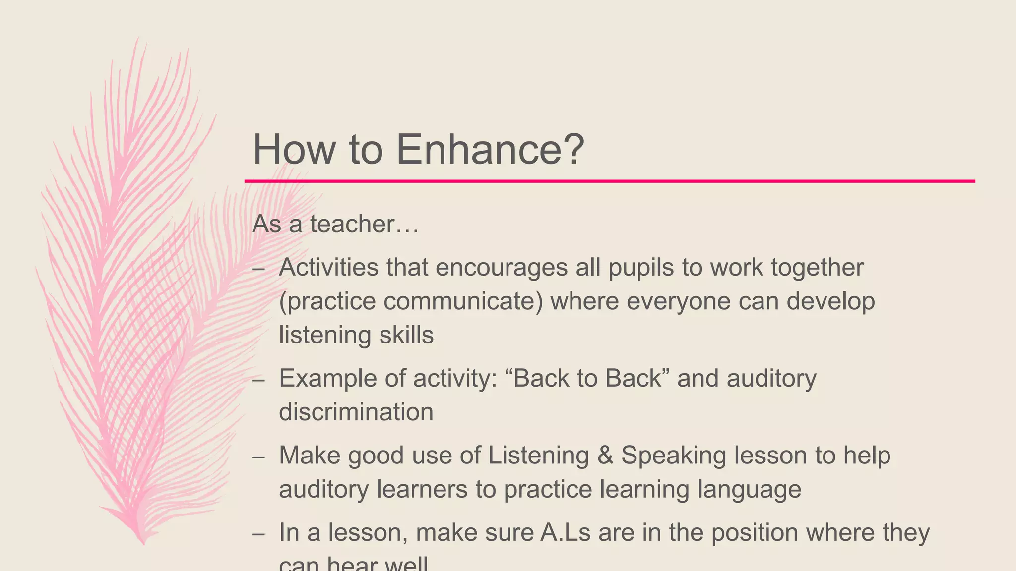 Auditory learning style | PPTX