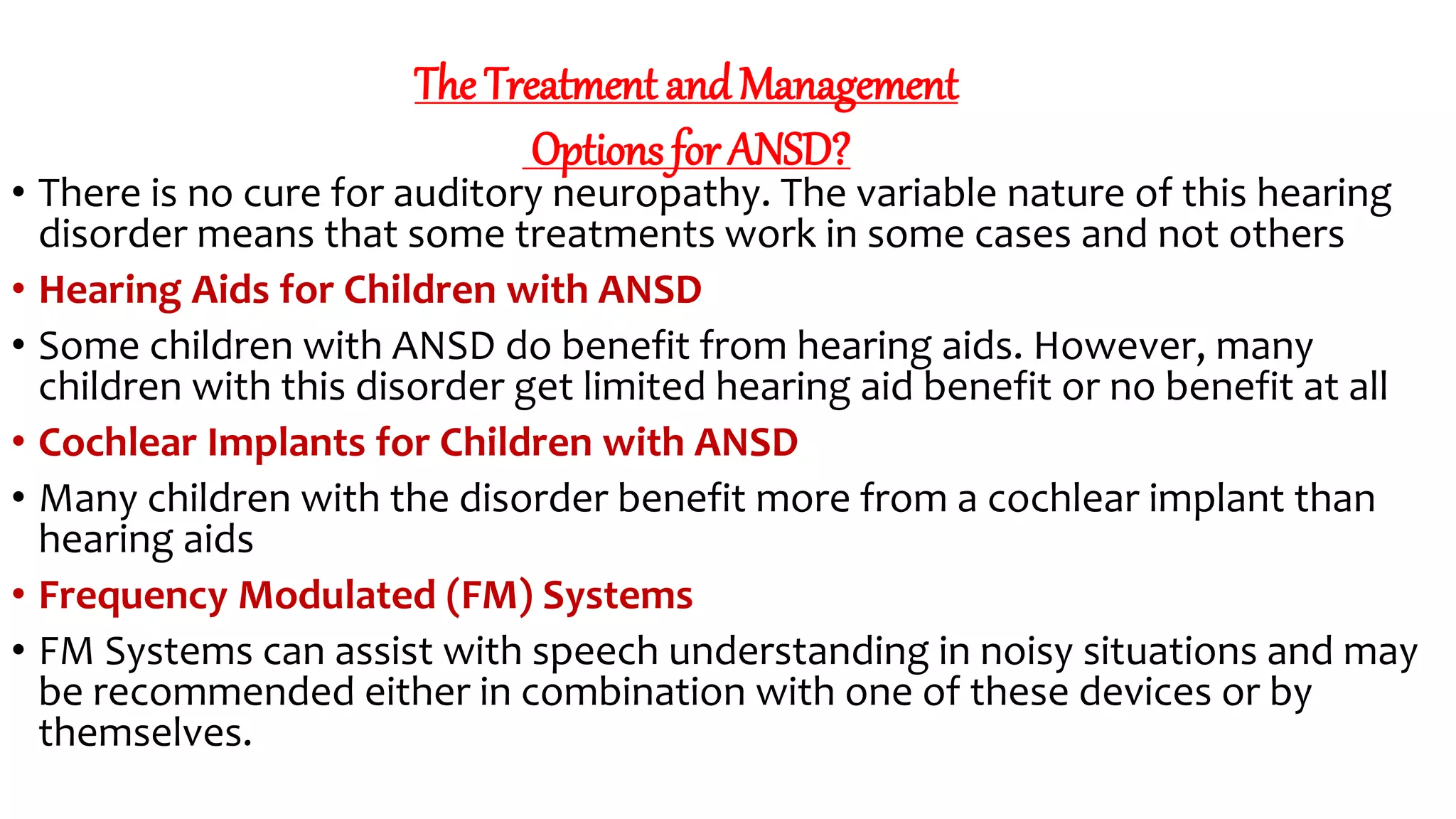 Auditory neuropathy | PPTX