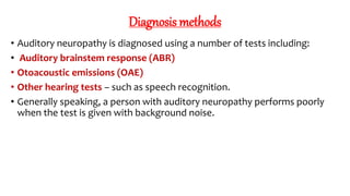 Auditory neuropathy | PPTX