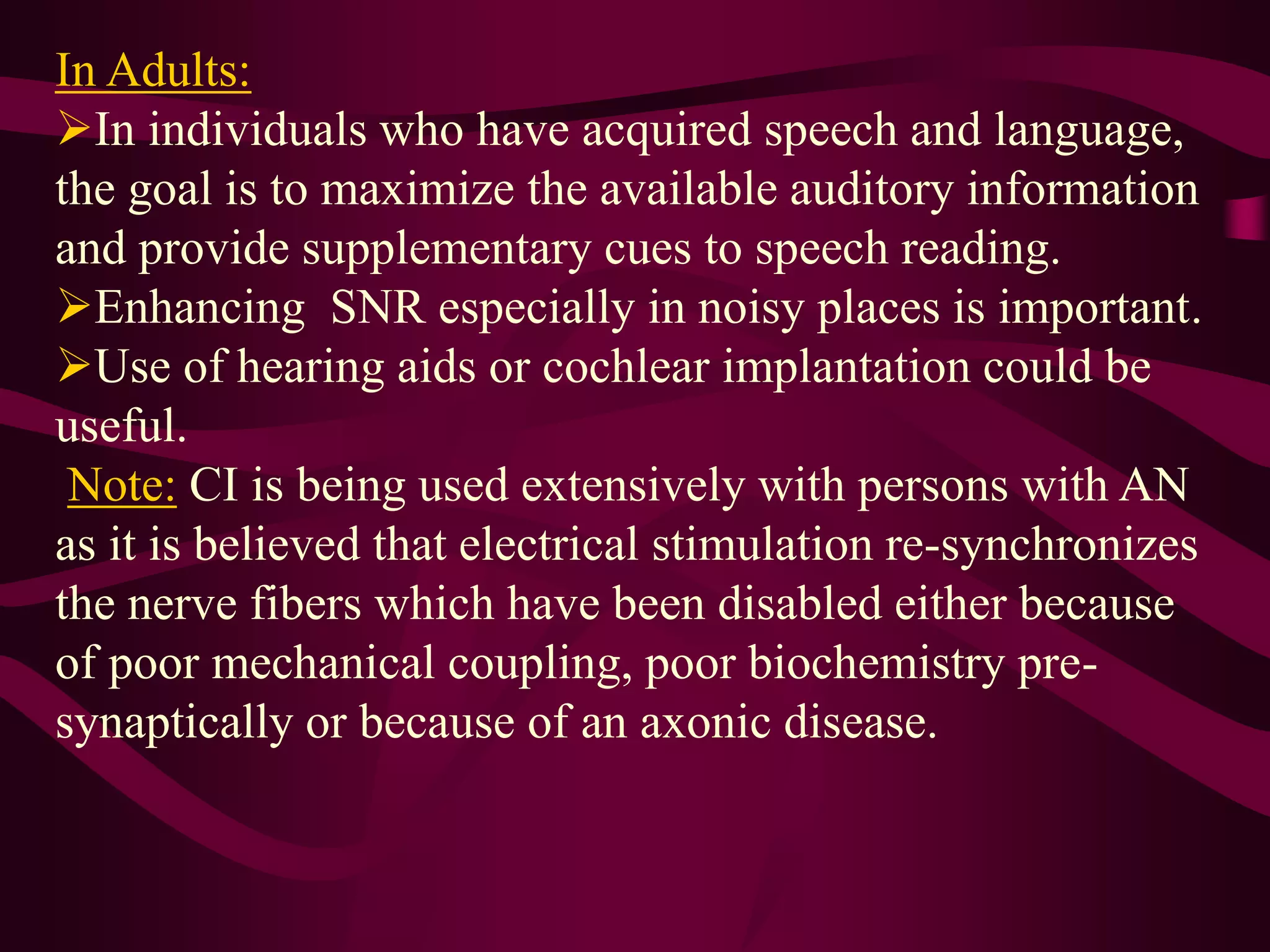 Auditory neuropathy | PPTX