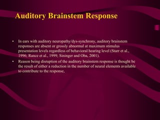 Auditory neuropathy | PPTX