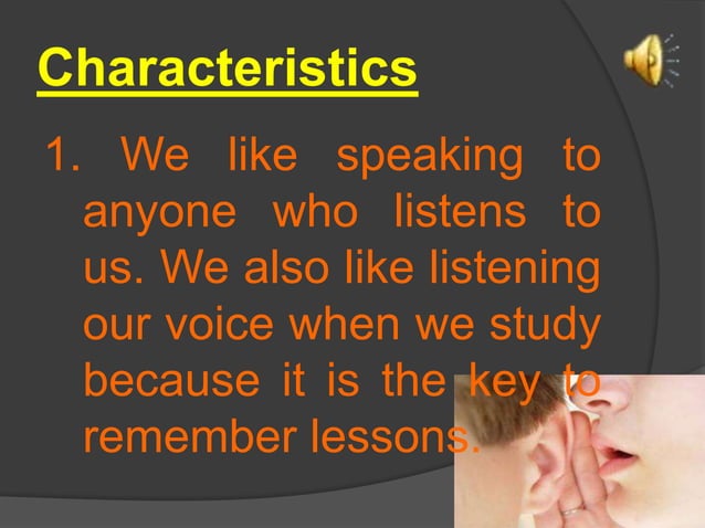 Auditory Learning Style | PPSX