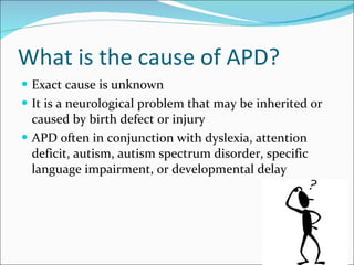 Auditory processing disorder | PPT