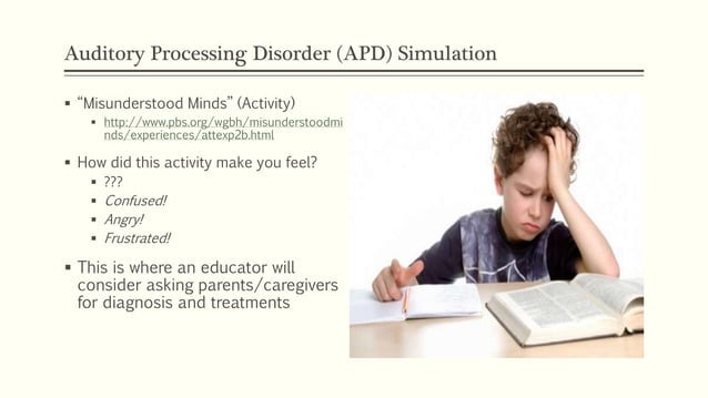 Auditory processing disorder | PPT