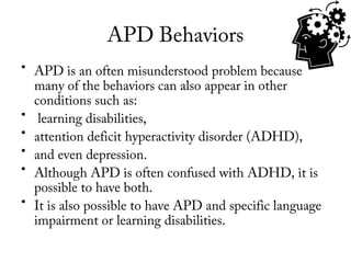 Auditory processing disorder (3) | PPT