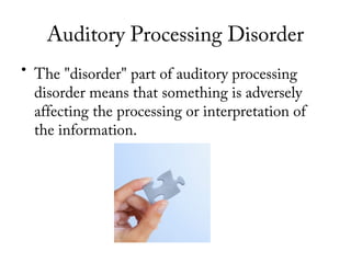 Auditory processing disorder (3) | PPT
