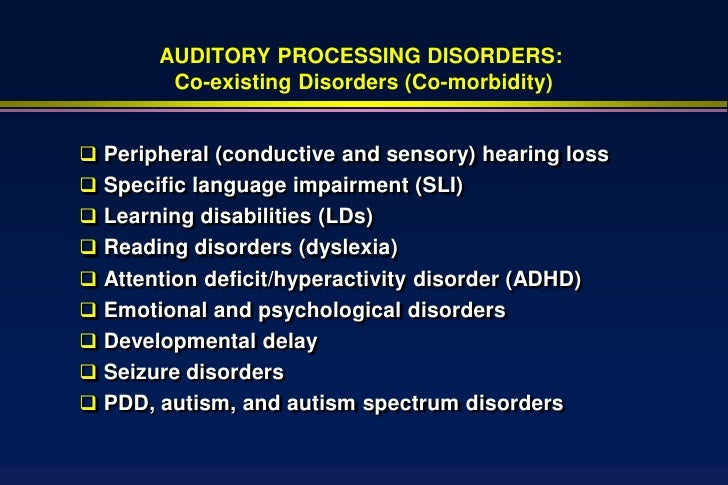 Auditory processing disorders 2