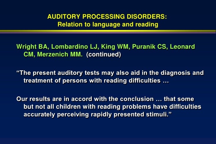 Types of auditory processing disorder - seryapplications